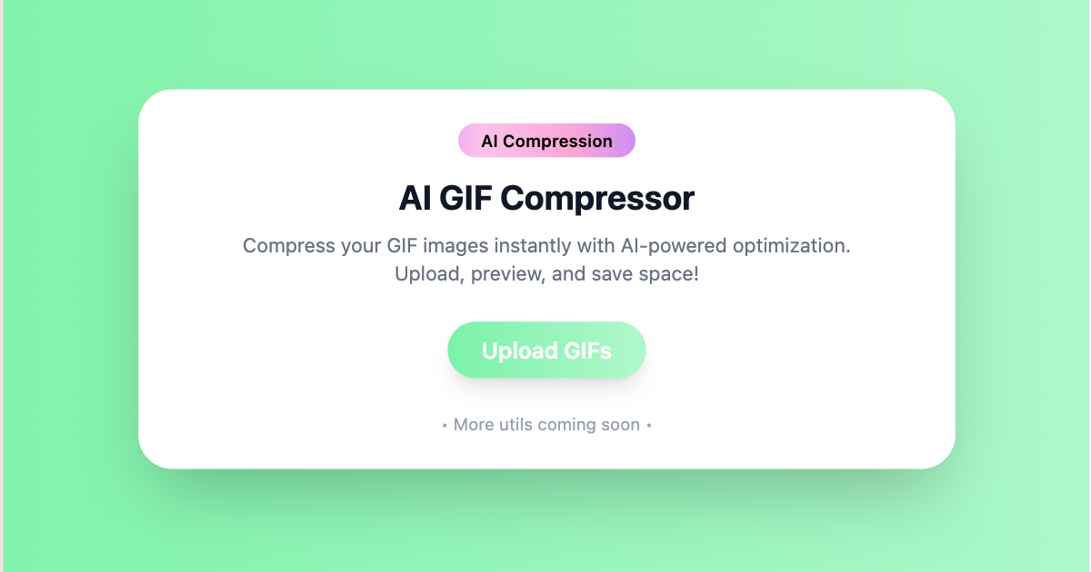 AI GIF Compressor – Free Online GIF Image Compression Tool
